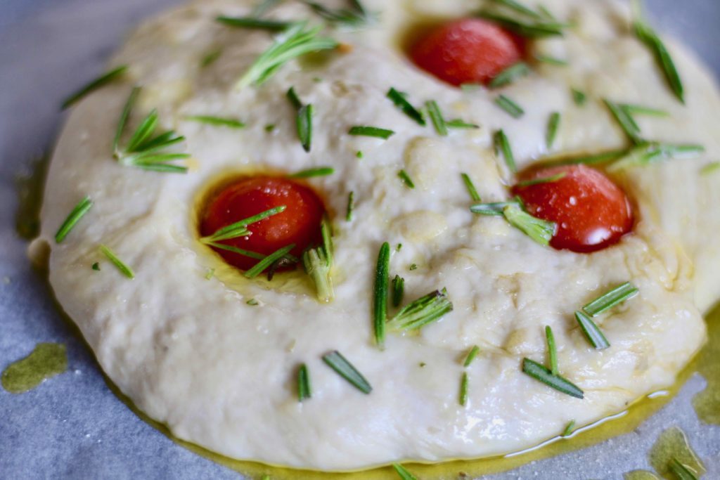 Fljótlegt focaccia brauð - GulurRauðurGrænn&Salt