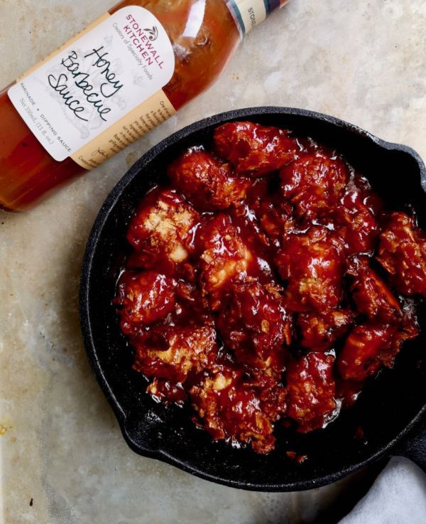 Kornflex “popp” kjúklingur með hunangs bbq sósu – GulurRauðurGrænn&Salt